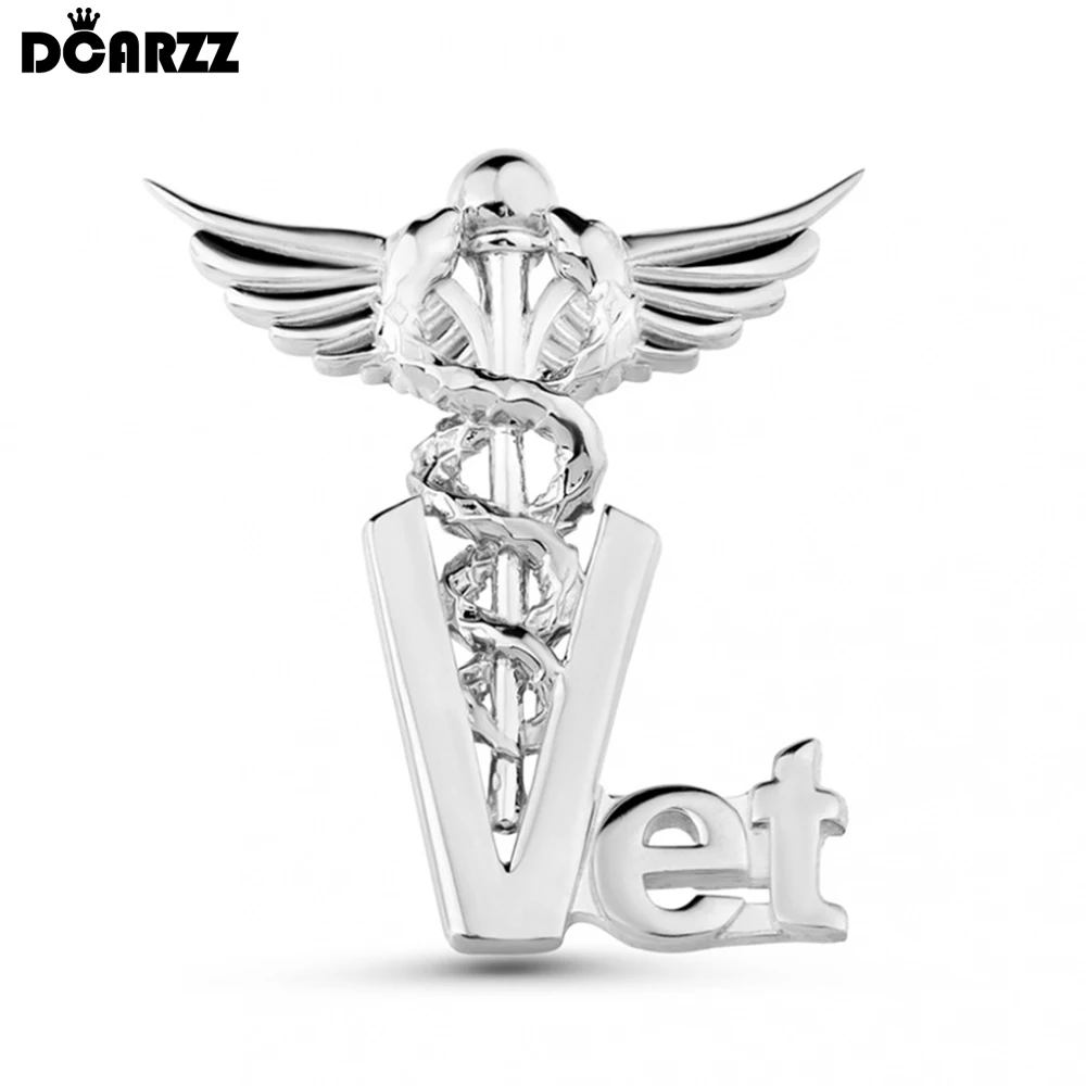DCARZZ-Pin-de-caduceo-veterinario-m-dico-insignia-de-sombrero-mochila ...
