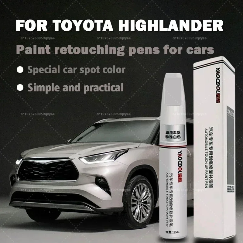 Paint Repair Pen for Toyota Highlander, Pearl White Super White Clear ...