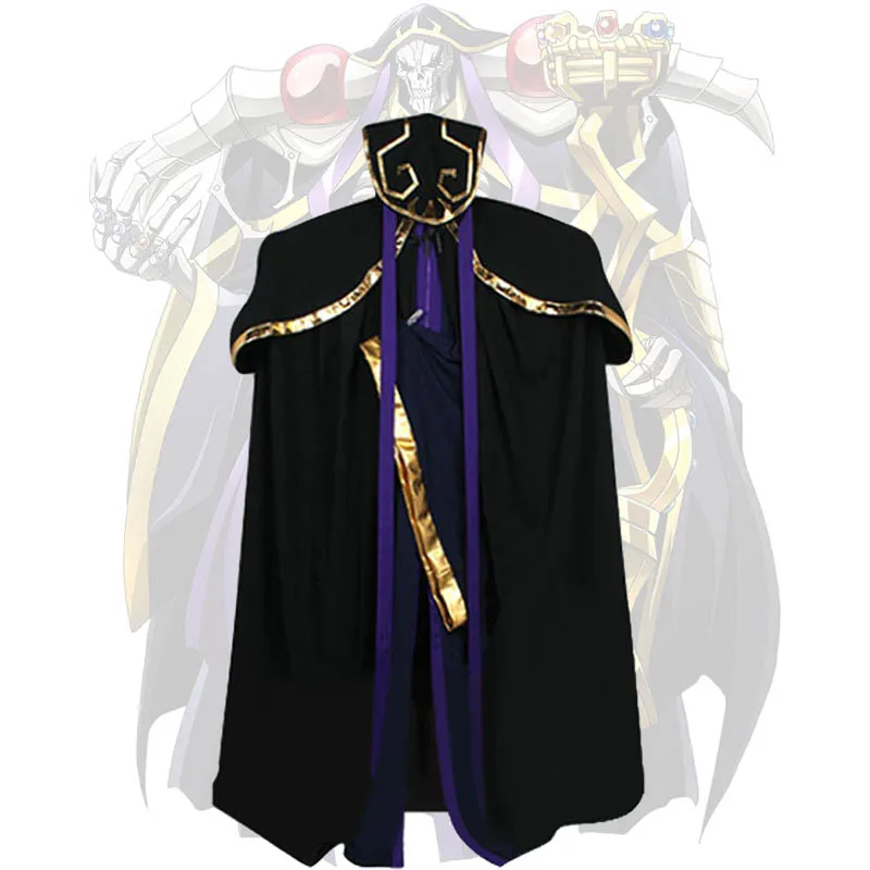 2022 anime overlord cosplay trajes ainz ooal vestido robe esqueleto ...