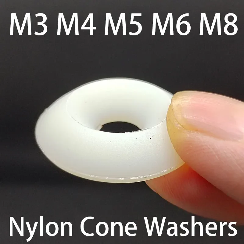 M3 M4 M5 M6 M8 Conical Cone Countersunk Nylon Washer Solid Gasket ...