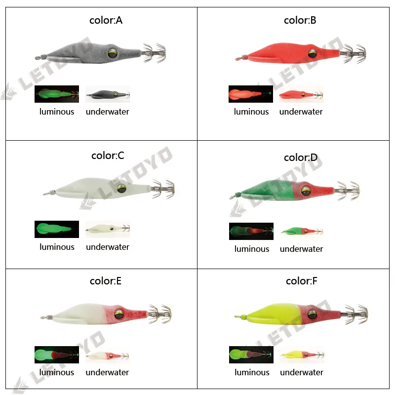 Soft Squid Fishing Trolling Lure 8.5g 100mm Flocking Wooden Shrimp ...