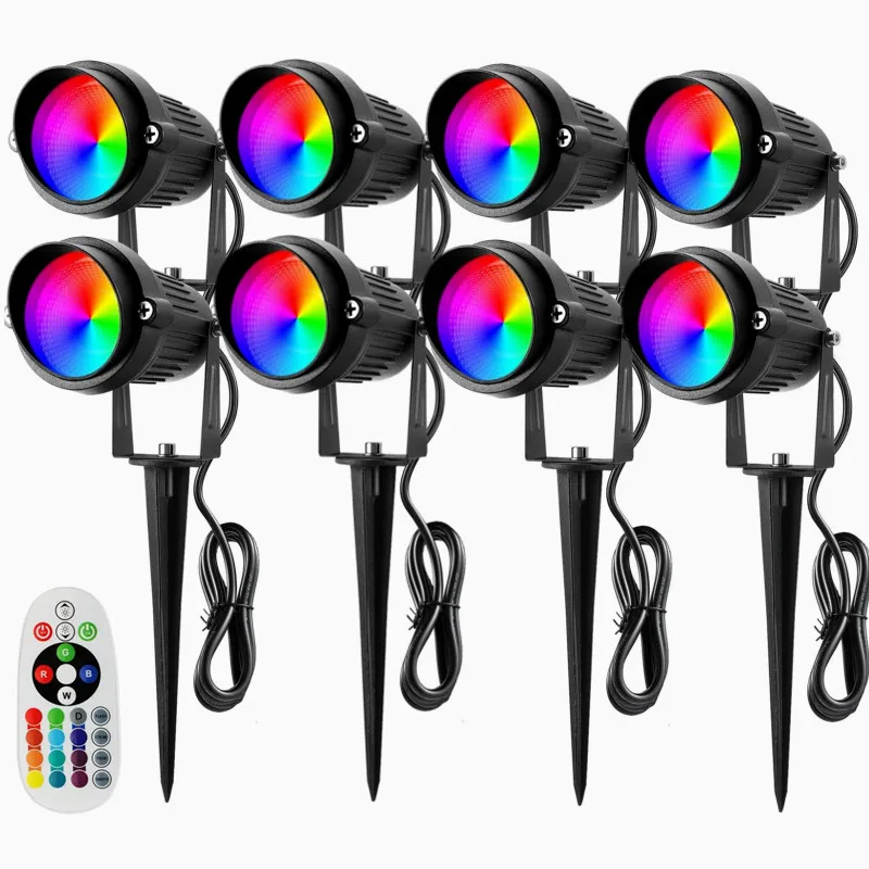 RGBW-Low-Voltage-Landscape-Light-10W-12V-Waterproof-Outdoor-RGB-Color ...