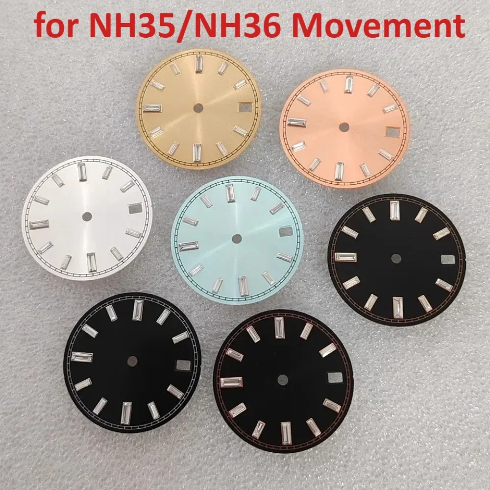 NH35 Watch Dial 28.5mm Multi Colored Sunburst Watch Faces No Luminous ...