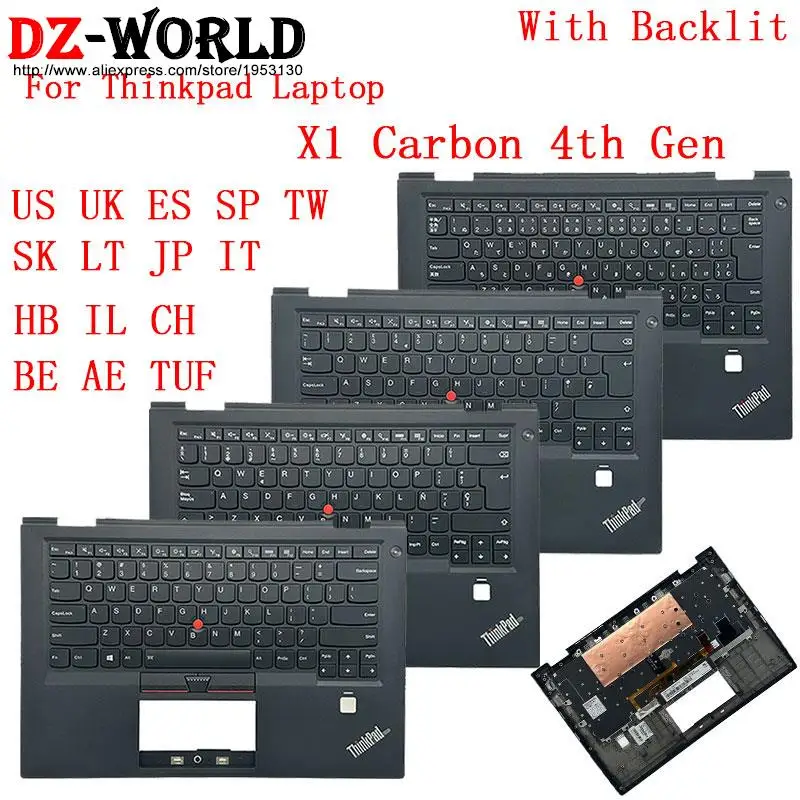 Backlit-Keyboard-With-Shell-Palmrest-Upper-Case-C-Cover-for-Lenovo ...