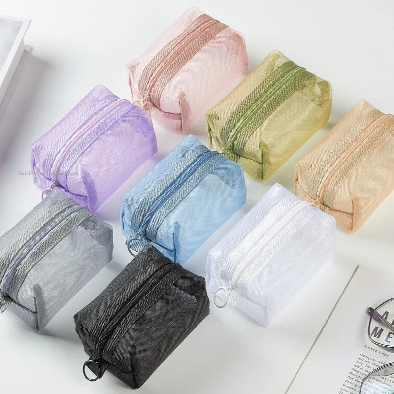 Multipurpose Breathable Square Mesh Storage Pouch Lightweight Mini Wash ...