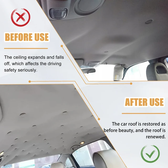 Car Ceiling Fabric Fix Kit 50pcs Car Headliner Repair Buttons - Roof ...