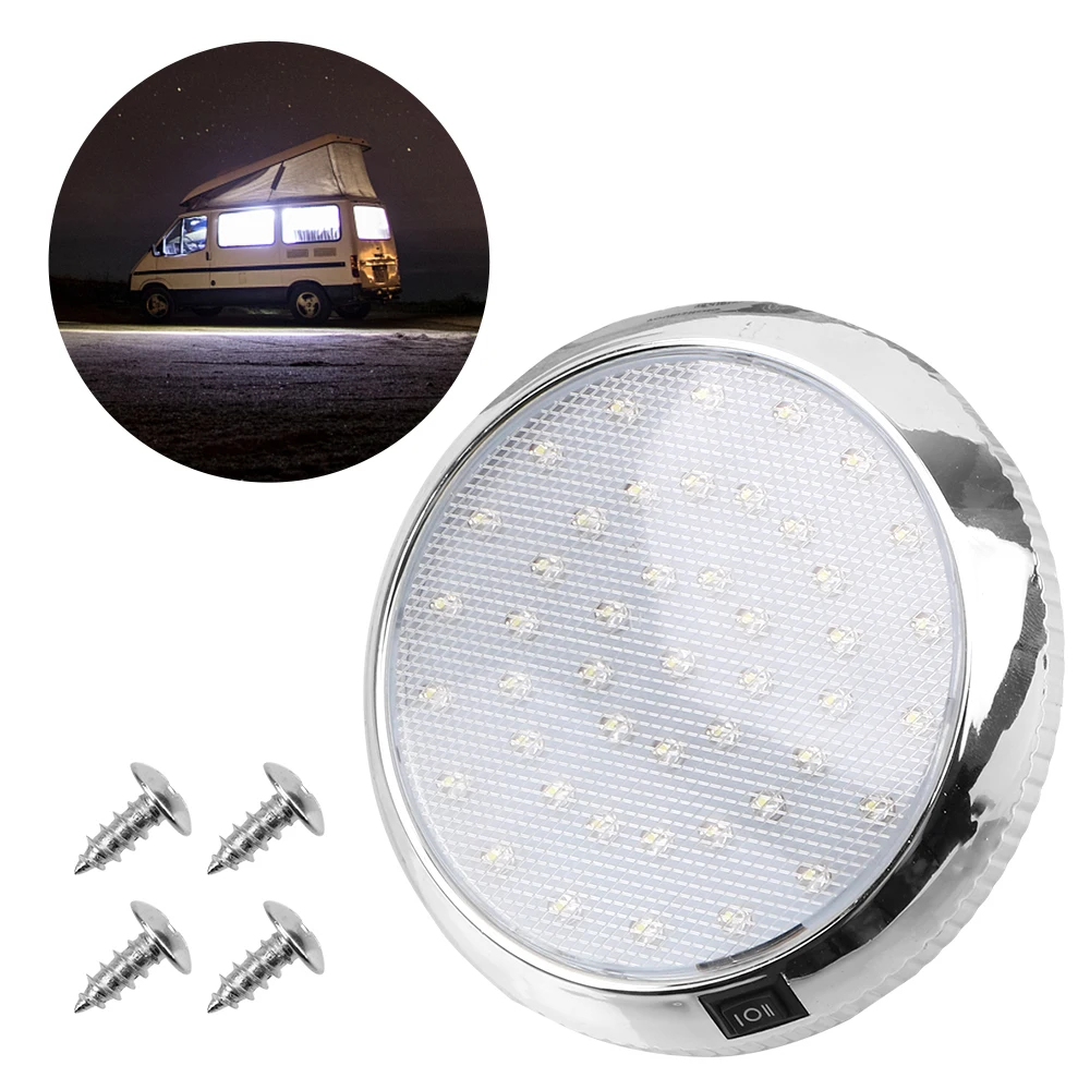 46LED-12V-Car-Lighting-Accessories-White-light-Car-Dome-Roof-Ceiling ...