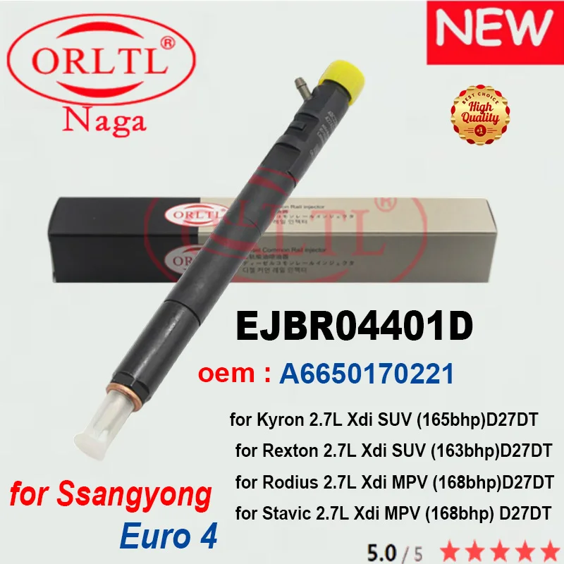 Inyector Euro 4 EJBR04401D 6650170221 A6650170221 para Ssangyong Kyron ...