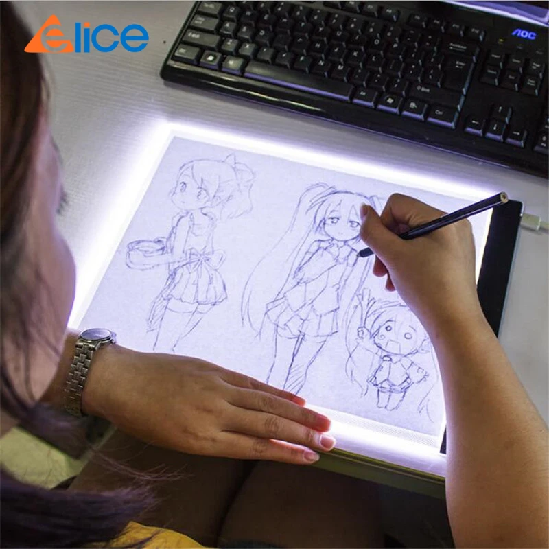 Mesa-de-Luz-para-Calcar-LED-Tableta-de-Luz-Dibujo-A4-de-Iluminaci-n-de ...