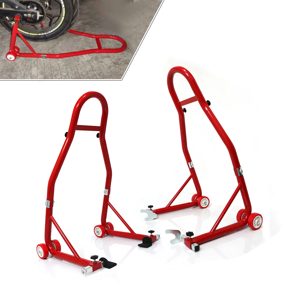 Ensemble complet de support de moto, support de roue avant et arrière ...