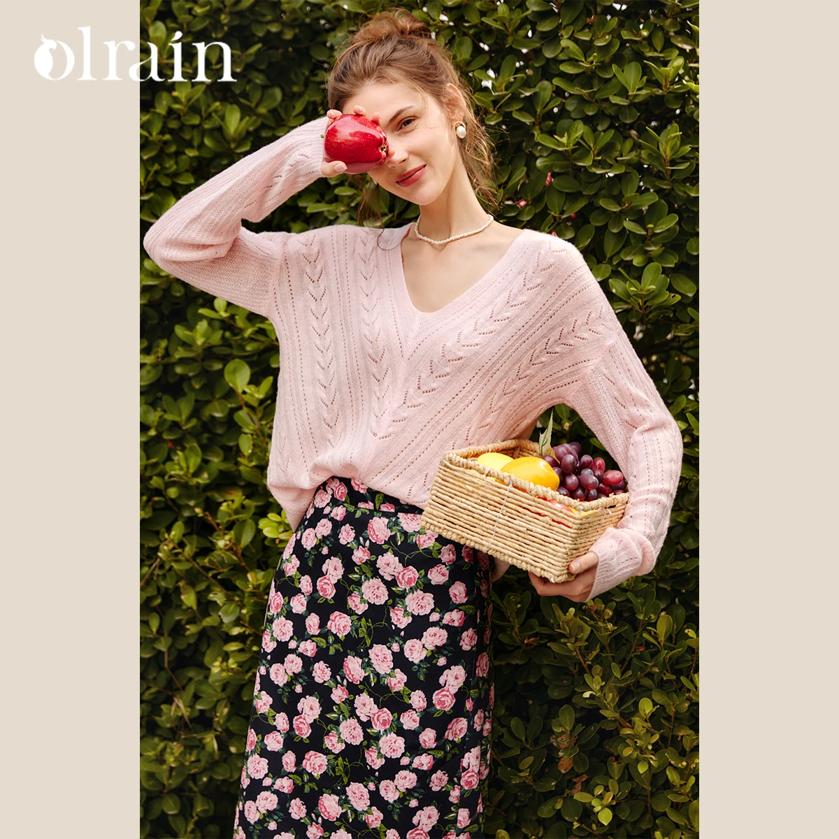 OLrain French Pullover Knitted Sweater Women Autumn 2025 Lazy Wind V ...