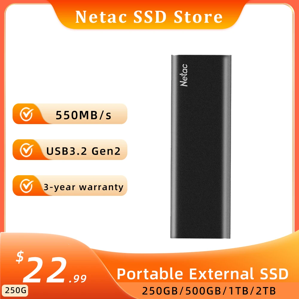 Netac-SSD-SATA-500GB-1TB-2TB-USB-3-2-Gen-2-SSD-External-Portable-Hard ...