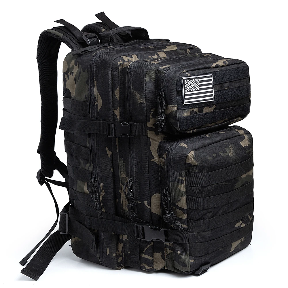 50l Camouflage Army Backpack Men Military Tactical Bags Assault Molle ...