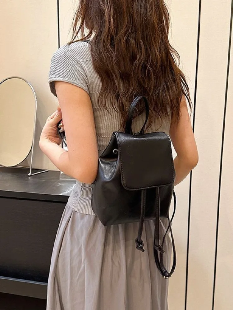 Korean Leather Backpack