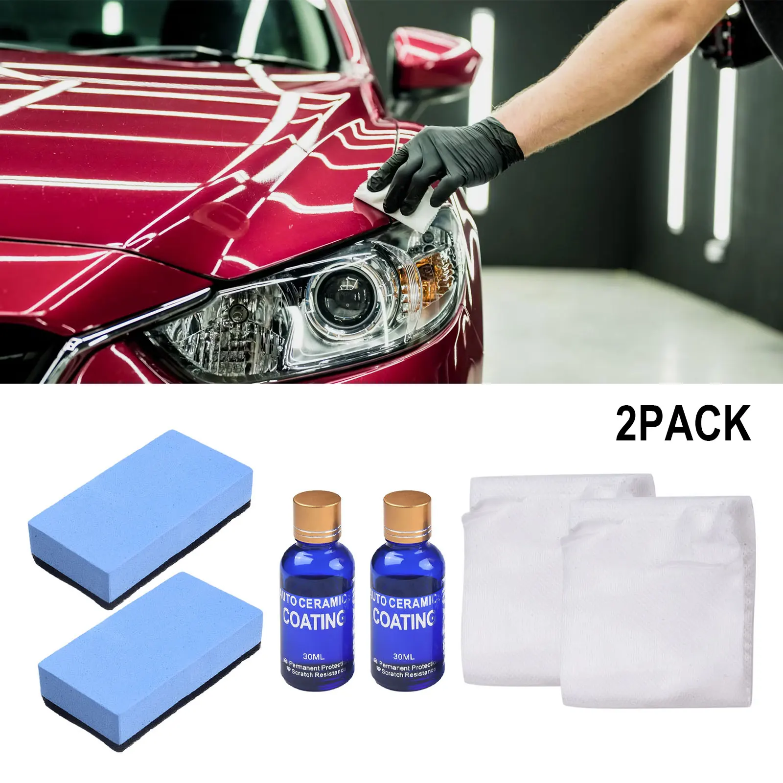 2-Bottles-9H-Car-Auto-Oxidizing-Liquid-Ceramic-Glass-Coating ...
