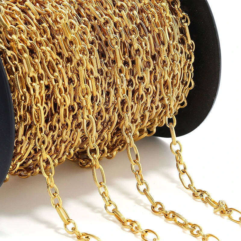 Stainless Steel Links Jewelry Making | Gold Stainless Steel Chain Meter ...