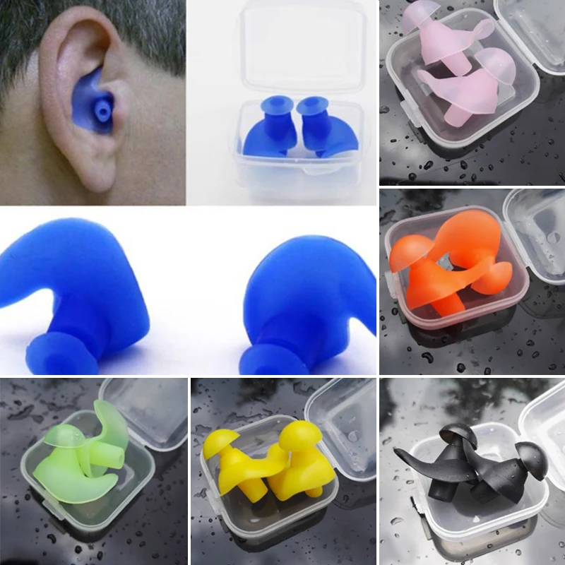 1-Pair-Ear-Plugs-Water-Sports-Swimming-Diving-Adult-Waterproof-Ear ...