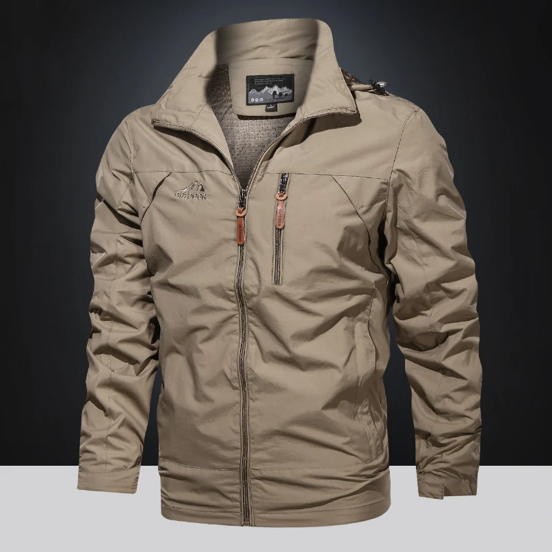 Men-Outdoor-Jackets-Soft-Comfortable-Breathable-Windbreak-Solid-Color ...
