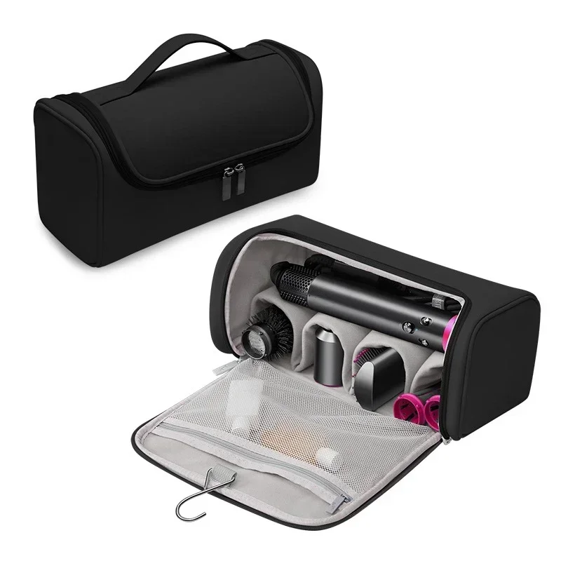 Large Capacity Hair Dryer Storage Bag Hideable Hanging Hook Case Non ...