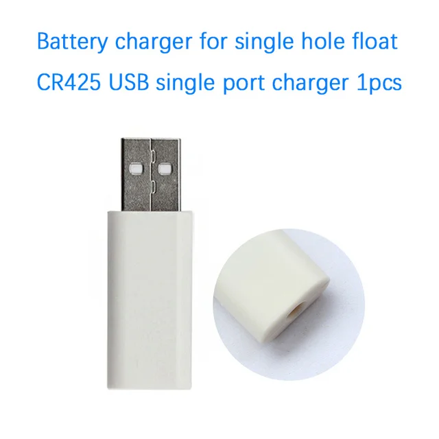 Universal Electric Fishing Floats Rechargeable CR425/CR322 Battery 1Hole/2Holes USB Charger for ...