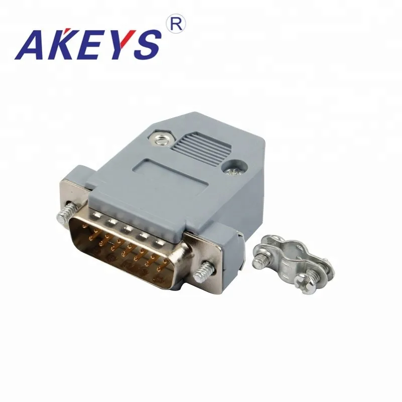 10PCS VGA Interface DB15 Pin Double Rows White Core Male VGA Adapter ...