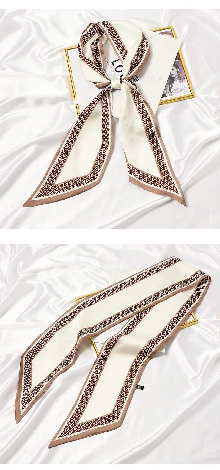 Foulard Long Pour Femmes, Écharpe Pour Cheveux Fins, Bandeau De Mode ...