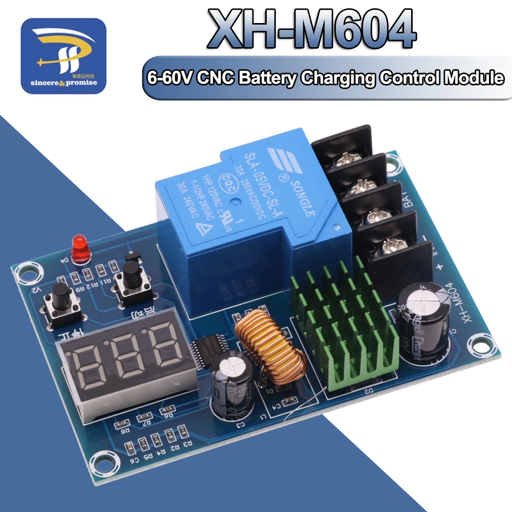 XH-M604 18650 Lithium Battery Charging Control Board DC 6-60V Li-ion ...
