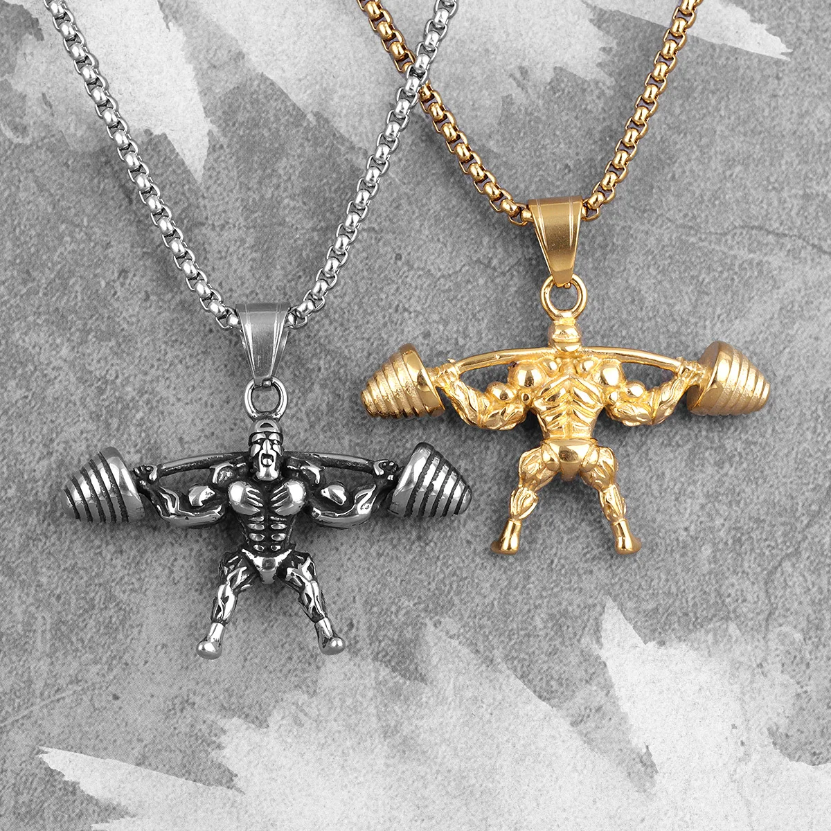Fitness Bodybuilding Weightlifting Men Necklaces Pendants Chain for Boy ...