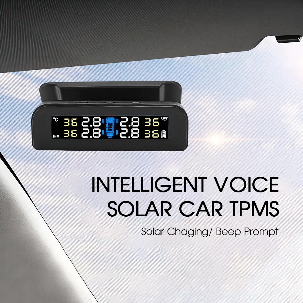 Car-Tire-Pressure-Monitoring-System-Hide-TPMS-Solar-Power-Digital-Clock ...