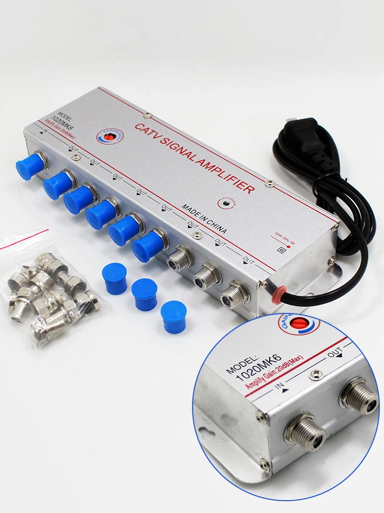 220v 3 Way Catv Cable Tv Signal Amplifier Splitter - 220v 2/3/4/6/8 Tv ...
