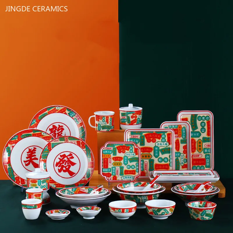 Chinese-Melamine-Tableware-Thickened-Plastic-Plate-Not-Easily-Broken ...