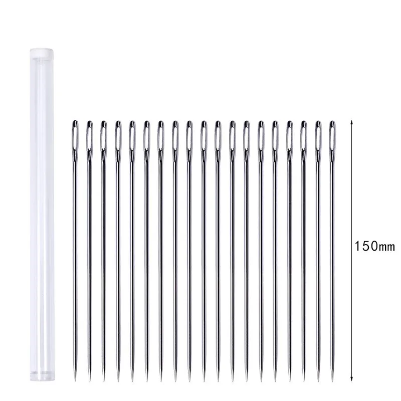 20Pcs/set Big Size Large Long Steel Needle 150mm Big Hole Sewing ...