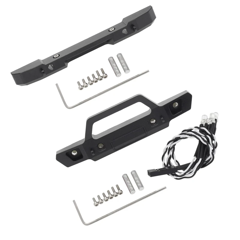 Metal-Front-And-Rear-Bumper-With-LED-Light-For-Axial-SCX24-Deadbolt ...