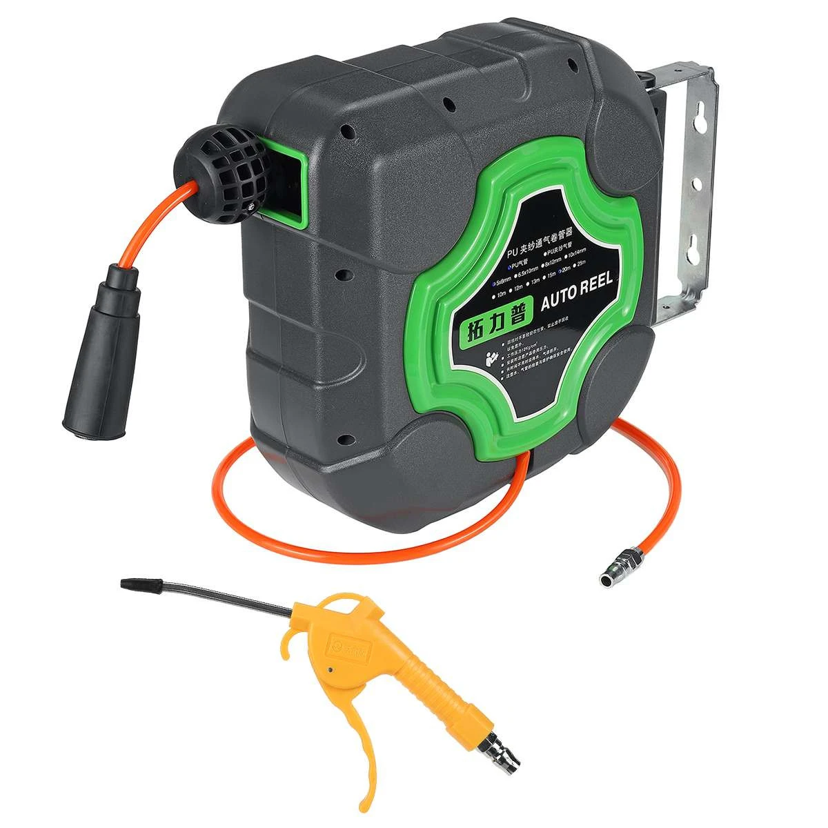 10/15/20/25M Air Drum Automatic Retractable Hose Reel Durable Air Pipe ...