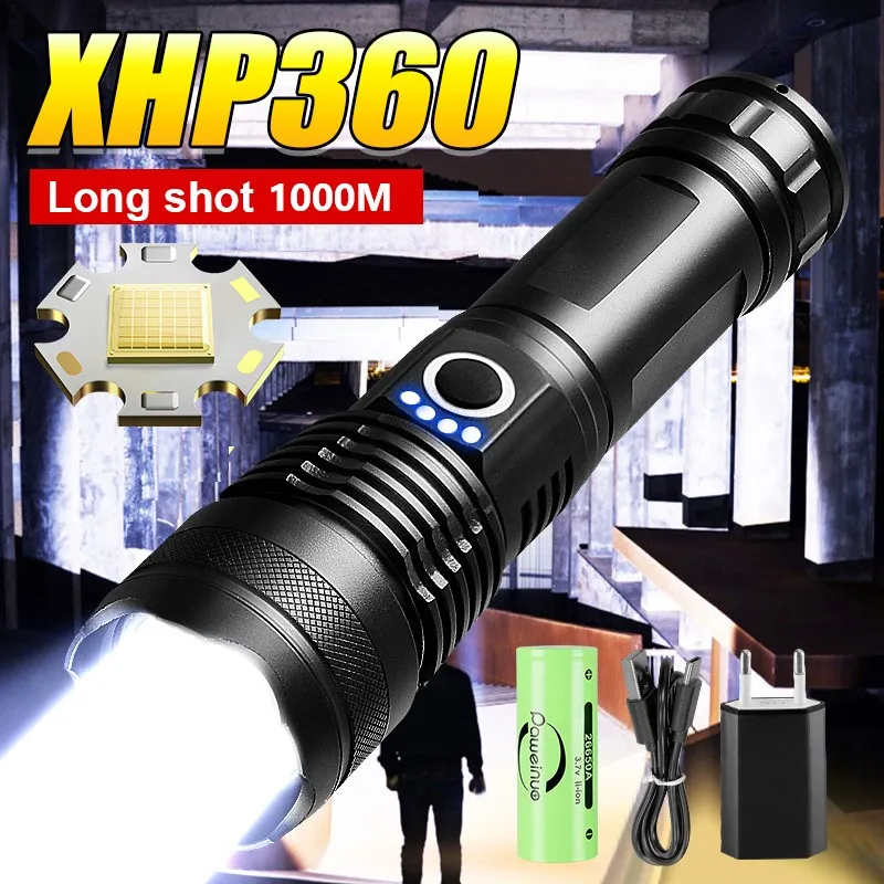 Ultra-Powerful-Flashlight-XHP360-High-Power-Torch-Light-XHP50-2-Type-C ...