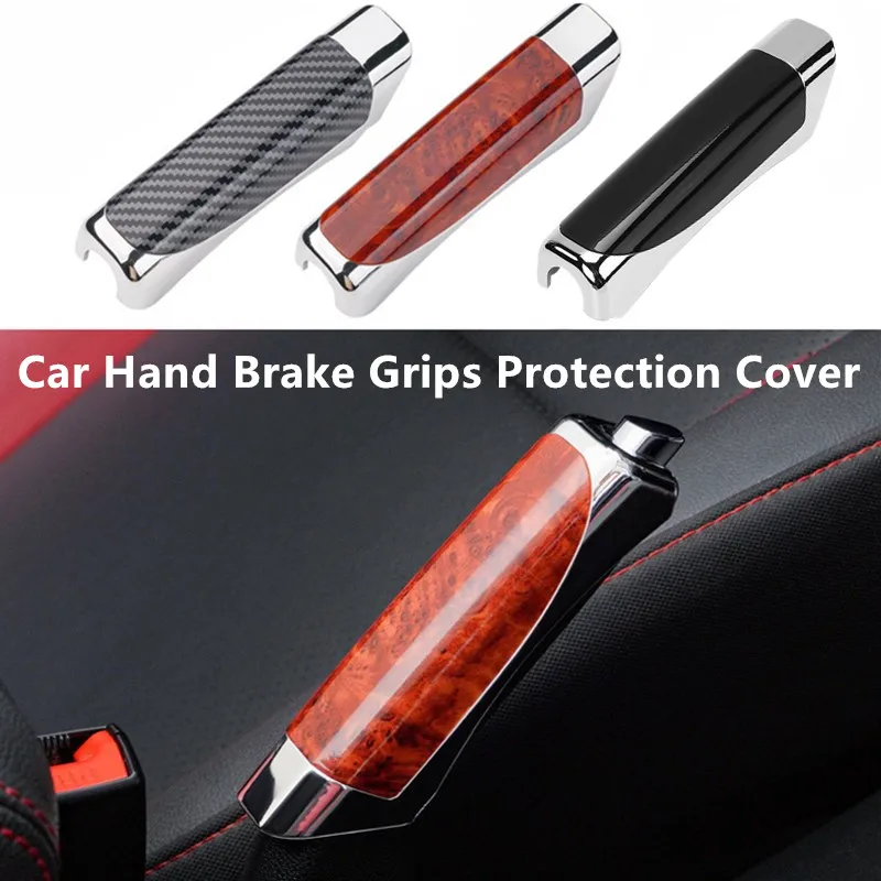 Universal Car Handbrake Cover ABS Carbon Fiber Auto Handbrake Grips ...