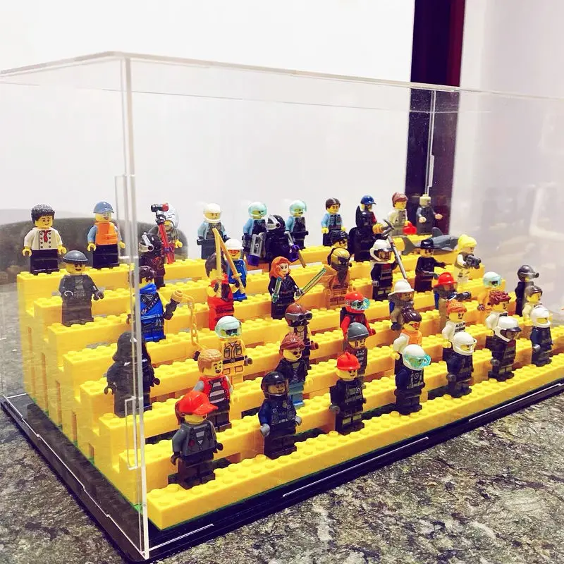 Compatible-with-small-particle-building-blocks-display-box-step-acrylic-cover-shelf-small ...