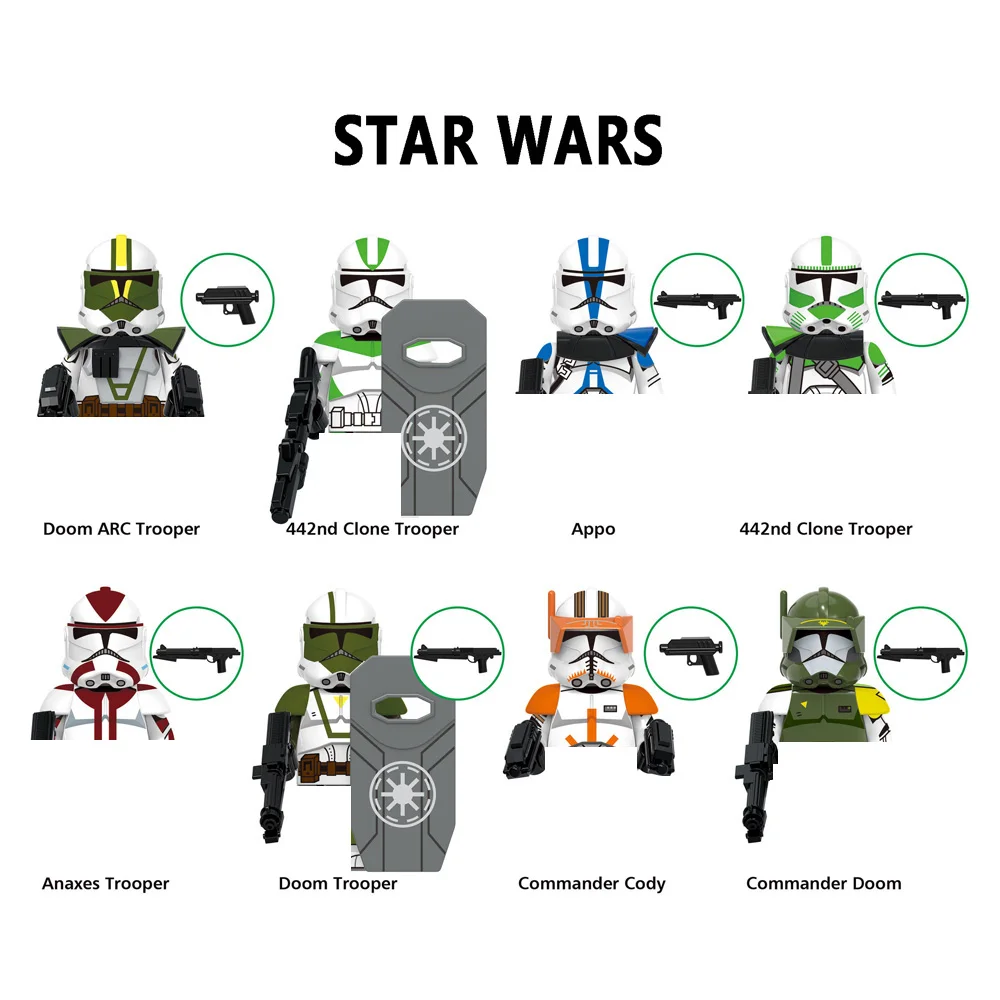 X0345 Doom ARC Clone Trooper APPO Building Blocks Commander Cody Bricks ...