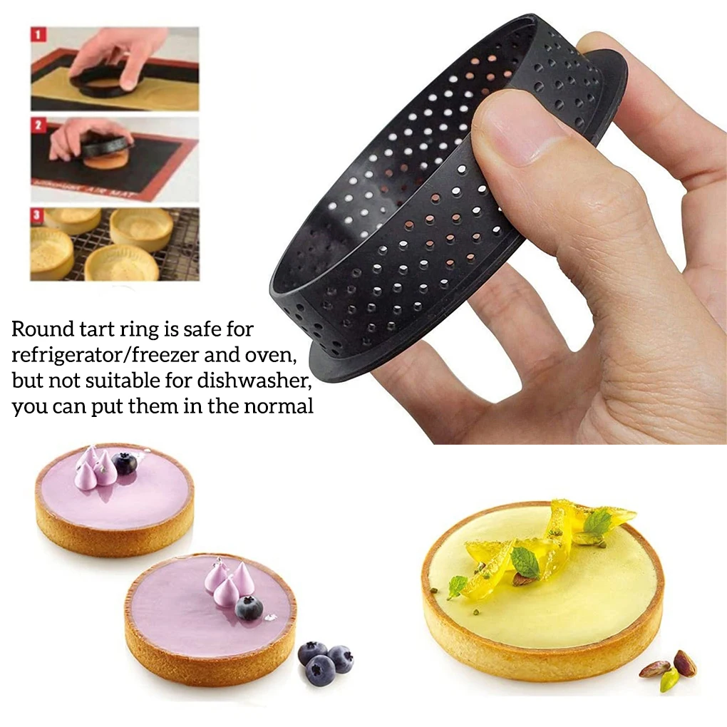 Tart-Mold-Ring-Pastry-Tool-Perforated-Cheeses-Slicing-Mousse-Circle ...