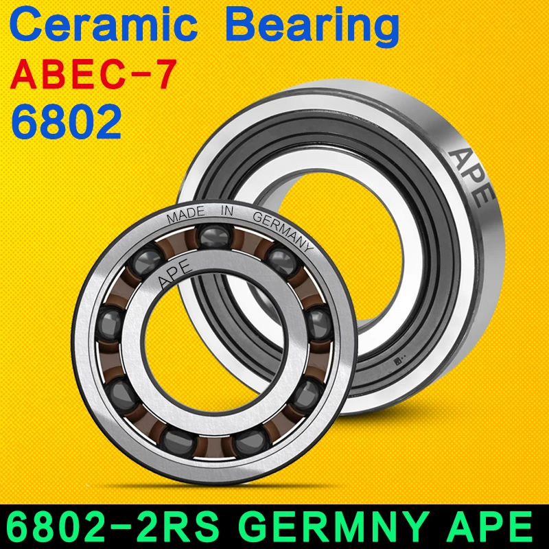 German-APE-Bearings-6802-2RS-hybrid-ceramic-bearing-15-24-5mm-1PCS-ABEC ...