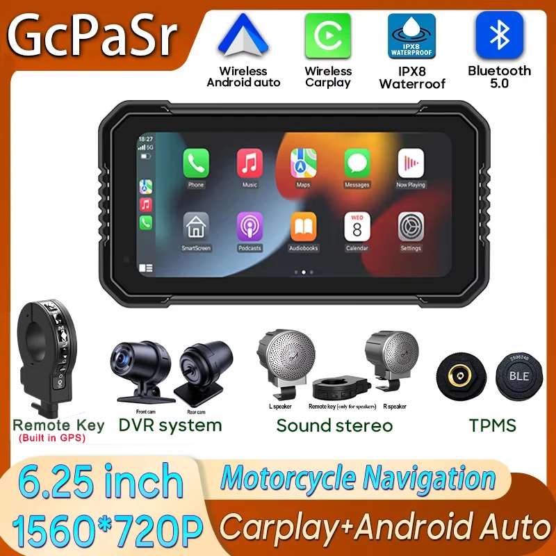 Carplay-Motorcycle-GPS-Navigation-IPX8-Waterproof-For-Moto-Multimedia ...