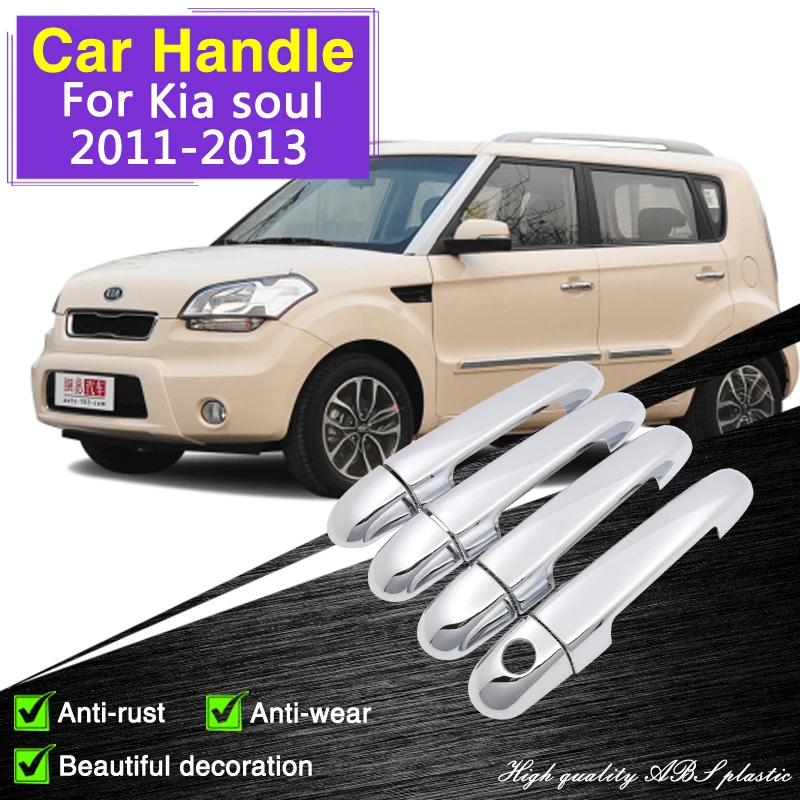Chrome-Door-Handle-Cover-Protective-Trim-for-Kia-Soul-2011-2012-2013-AM ...
