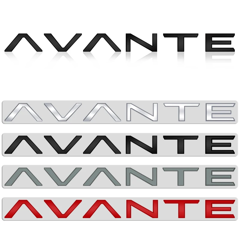 Glossy-Black-For-AVANTE-Letter-Metal-Logo-Badge-3D-Stickers-Trunk ...