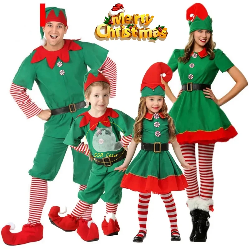 Kinderen-Kerst-Elf-Cosplay-Kostuums-Jongens-En-Meisjes-Volwassen-Elf ...