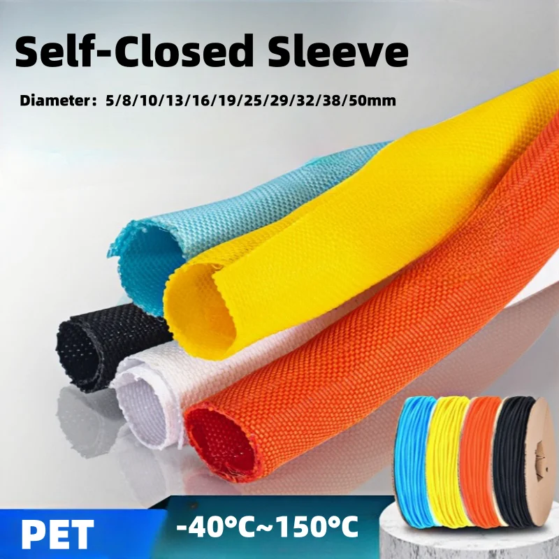 Cable Sleeve Self Closing PET Braided Expandable Auto Line Management ...
