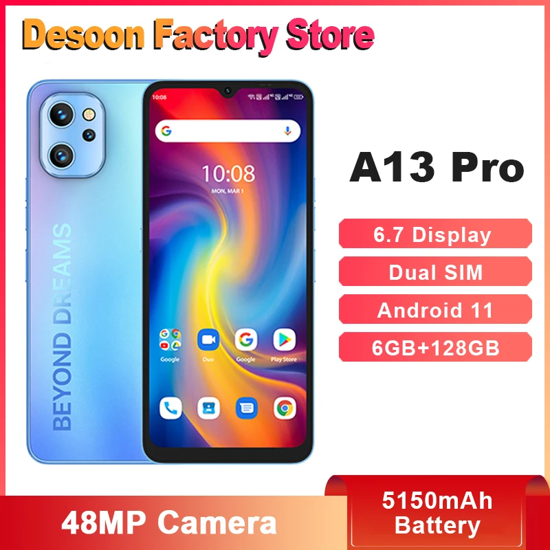 UMIDIGI-A13-Pro-Smartphone-6-7-Display-6GB-128GB-48MP-Camera-5150mAh ...