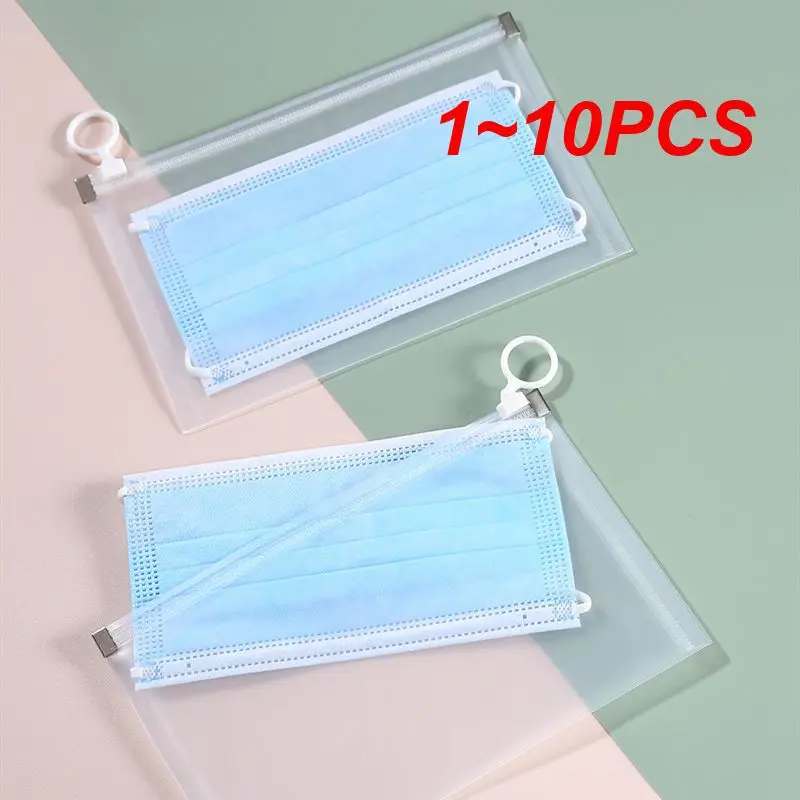 1-10PCS-Portable-Mask-storage-box-Waterproof-zipper-bag-Storage-bag ...