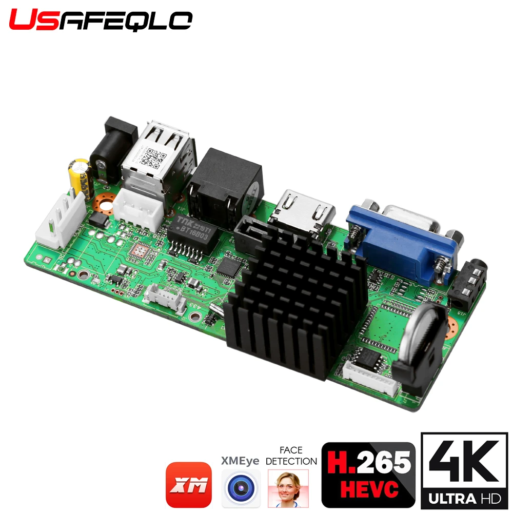 XM Chip CCTV 9CH 16CH 32CH 4K NVR Mother board H.265+ Network Video ...