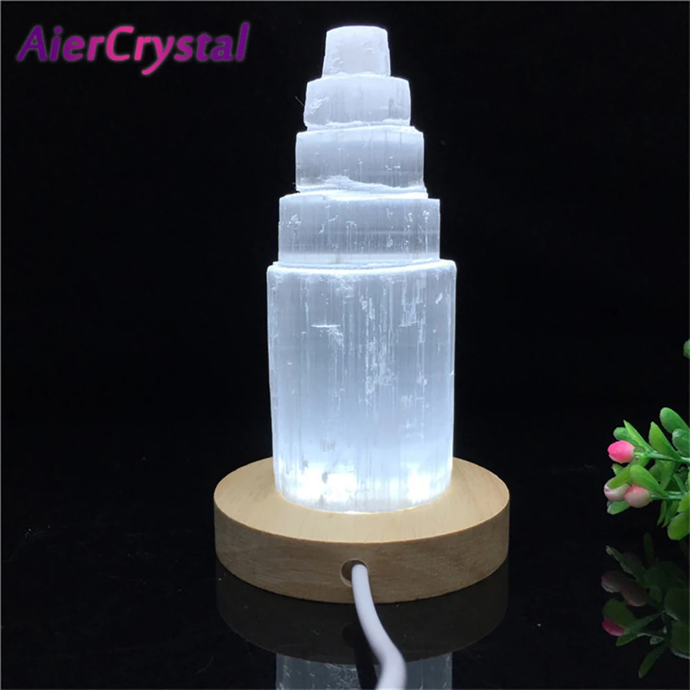Himalayan Natural Selenite Crystal Selenium Skyscraper Tower Home Decor ...