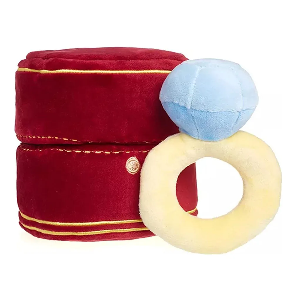 Fun Pet Toys Plush Stuffed Ring Box Toy Love Diamond Ring Case Stuffed ...